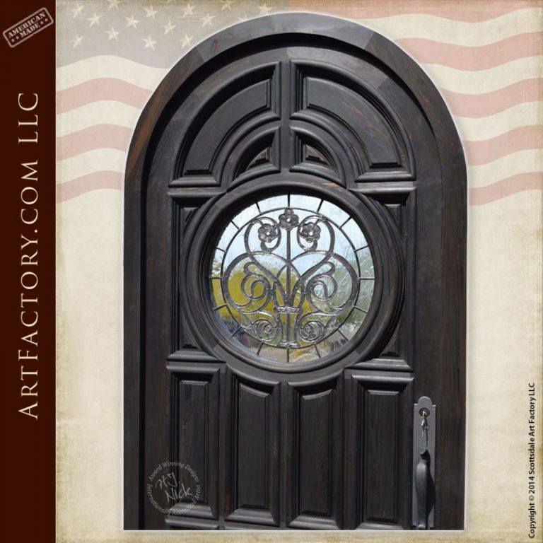 Custom Arched Panel Door: Handcrafted Exterior Wood Doors