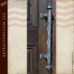 Custom Medieval Castle Door Handle: Master Blacksmith Hand Forged