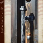 Custom Medieval Castle Door Handle: Master Blacksmith Hand Forged