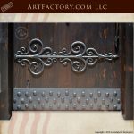 Arched Fortress Door: Custom Decorative Blacksmith Forged Hardware