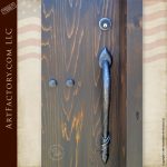 Arched Fortress Door: Custom Decorative Blacksmith Forged Hardware
