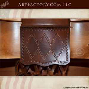 Handcrafted Custom Pool Table - Fine Grain Leather Pockets