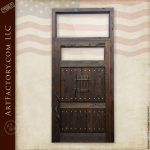 Custom Fortress Entrance Door: With Transom & Hand Forged Hardware