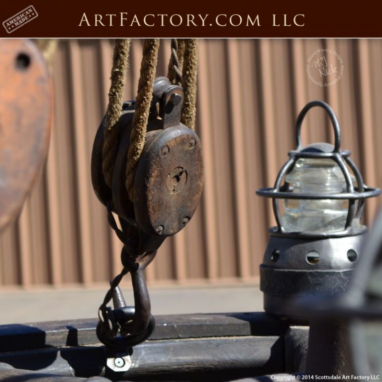 Genuine Ship Wheel Chandelier: Fine Art Quality Nautical Lighting