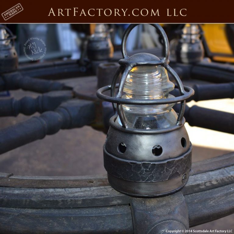 Genuine Ship Wheel Chandelier: Fine Art Quality Nautical Lighting