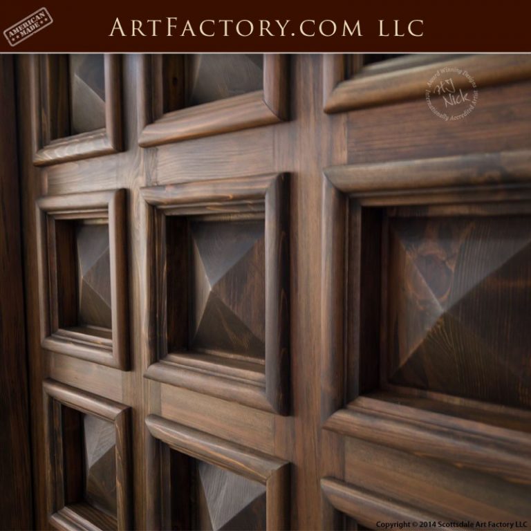 Eyebrow Arched Pyramid Panel Door: Handcrafted Solid Wood Entrances