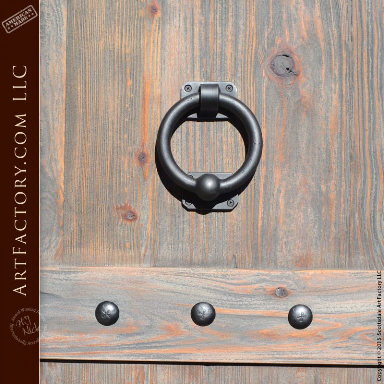 Custom Western Style Double Doors: With Hand Forged Hardware