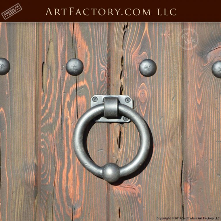 Inverted Arch Fortress Gates: Thick Solid Wood And Hand Forged Iron