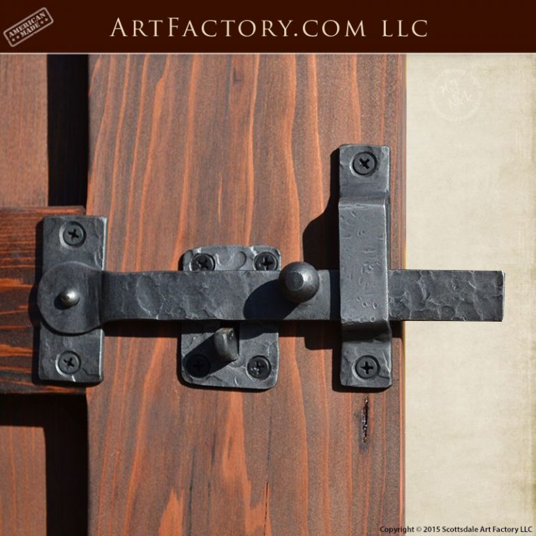 Custom Lever Latch Door Handle: Hand Forged Wrought Iron