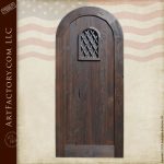 Full Arched Speakeasy Door: Solid Wood With Working Portal