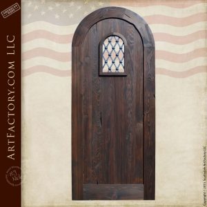 Full Arched Speakeasy Door: Solid Wood With Working Portal