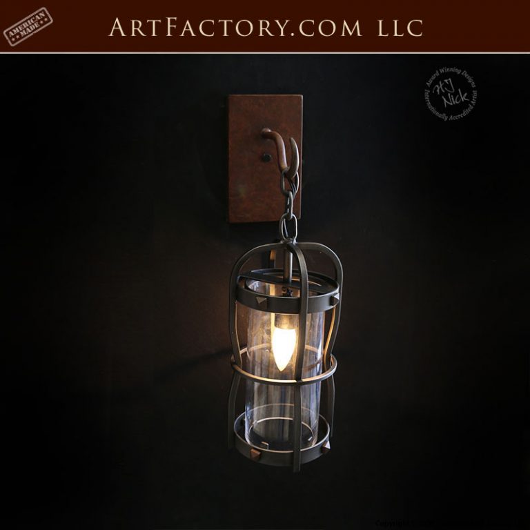 Hand Forged Iron Coach Lantern: Inspired By Medieval Design