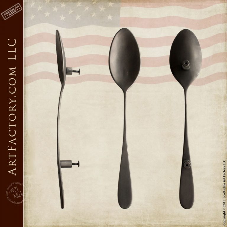 Custom Spoon Door Pulls: Blacksmith Hand Forged Handles