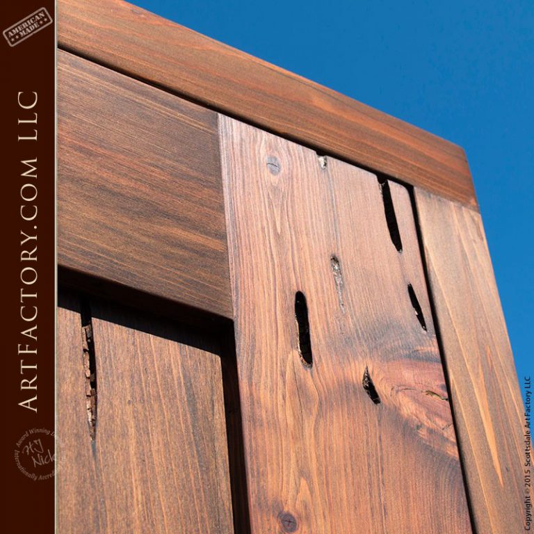 Custom Vertical Plank Door: With Recessed Wood Panel Design