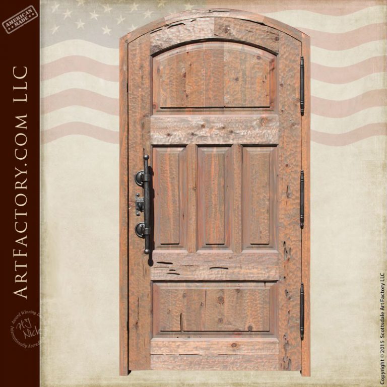 Custom Castle Front Door: With Hand Forged Medieval Hardware