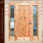 Custom Tree Themed Grand Entrance: Fine Art Hand Forged Iron Overlay