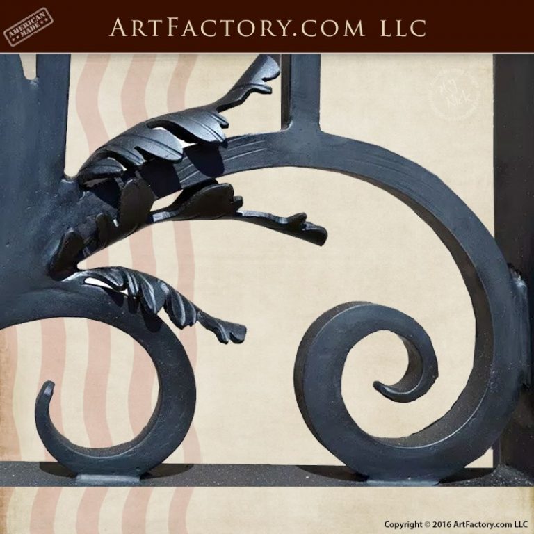 Medieval Style Driveway Gate - Decorative C-Scroll Design