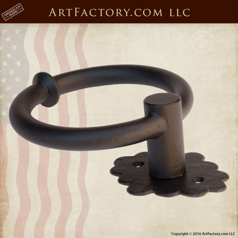 Classic Ring Door Knocker: Solid Wrought Iron Door Hardware