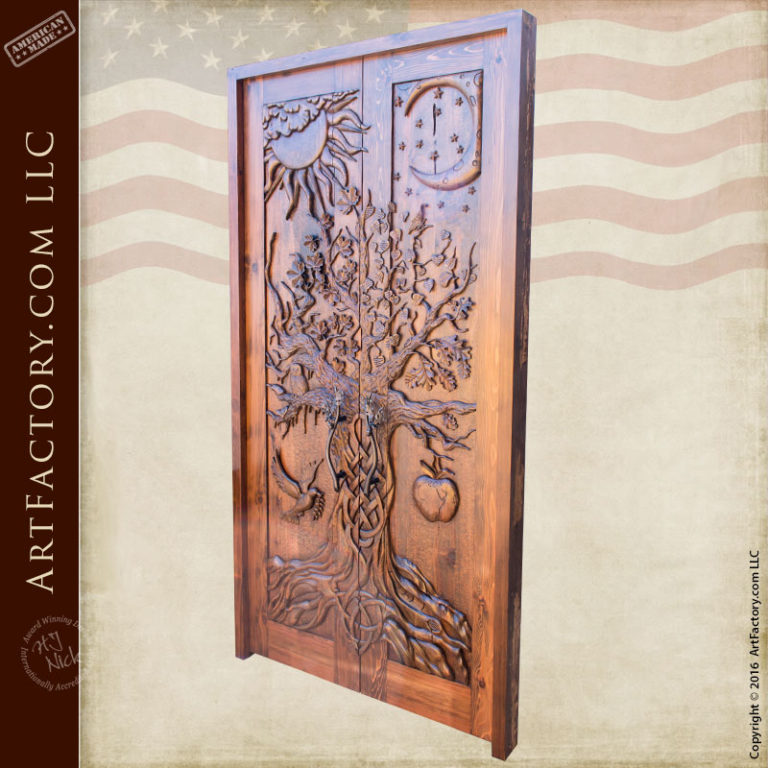 Tree Of Life Carved Door: Fine Art Carvings By One Master's Hands