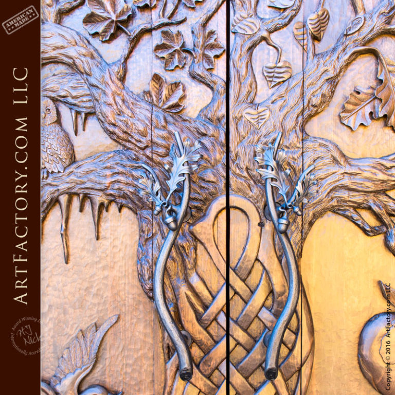 Tree Of Life Carved Door: Fine Art Carvings By One Master's Hands