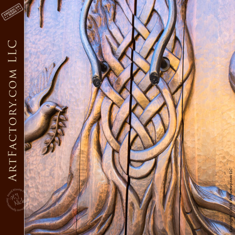 Tree Of Life Carved Door: Fine Art Carvings By One Master's Hands