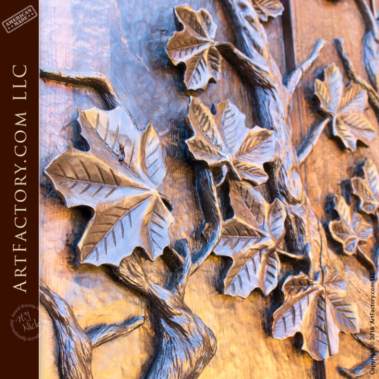 Tree Of Life Carved Door: Fine Art Carvings By One Master's Hands