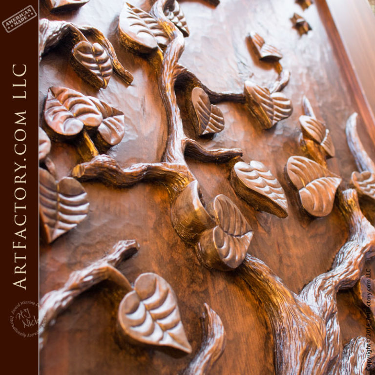 Tree Of Life Carved Door: Fine Art Carvings By One Master's Hands