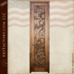 Hand Carved Entrance Door with Phoenix Rebirth Design - Scottsdale Art ...