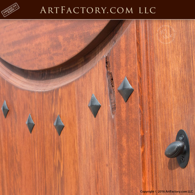 Custom Wooden Door Castle Door, Circular Window Grill - Scottsdale Art ...