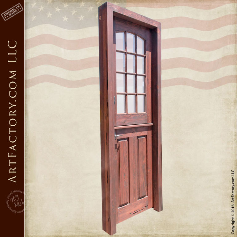 Custom Colonial Style Dutch Door - Solid Wood and 12 Pane Glass