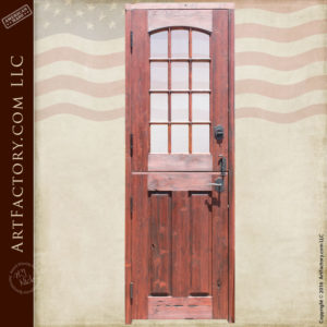 Custom Colonial Style Dutch Door - Solid Wood and 12 Pane Glass