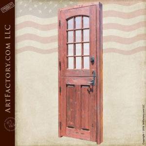 Custom Colonial Style Dutch Door - Solid Wood and 12 Pane Glass