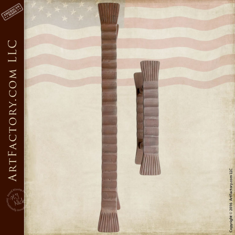 Custom Door Hardware - Vertical Textured Design - Scottsdale Art Factory