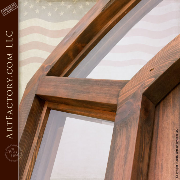 Custom Semi-Arched Front Door: With Full Surround Transom