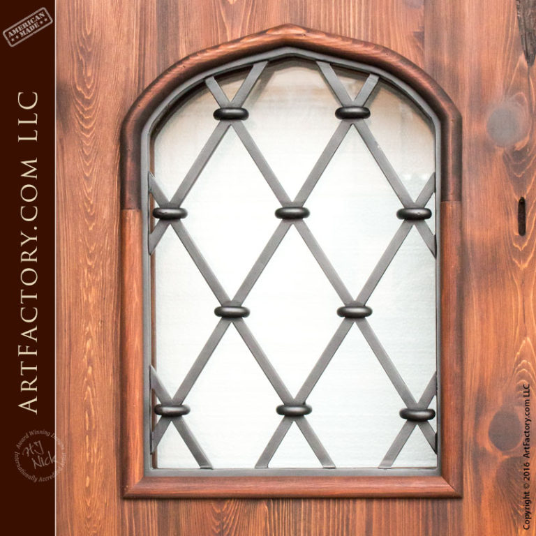 Fine Art Fortress Door: With Blacksmith Hand Forged Iron Hardware