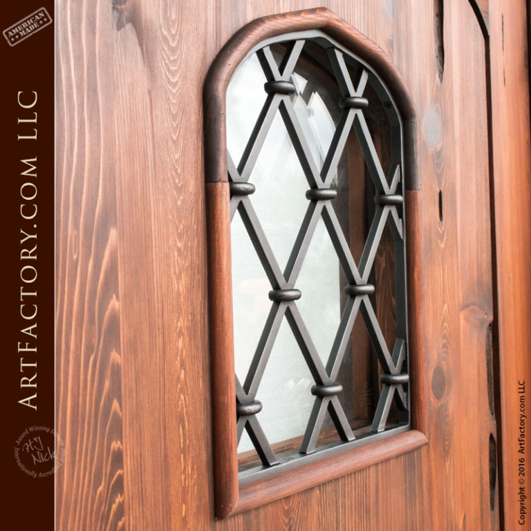 Fine Art Fortress Door: With Blacksmith Hand Forged Iron Hardware