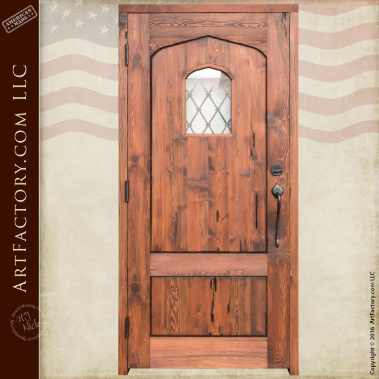 Fine Art Fortress Door: With Blacksmith Hand Forged Iron Hardware