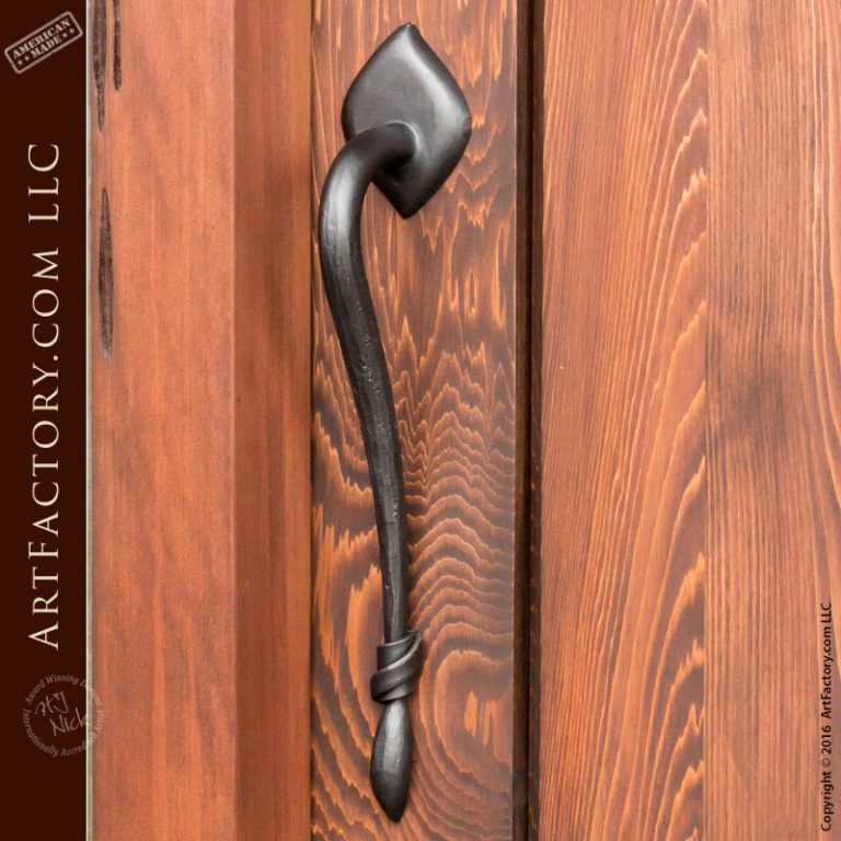 Fine Art Fortress Door: With Blacksmith Hand Forged Iron Hardware