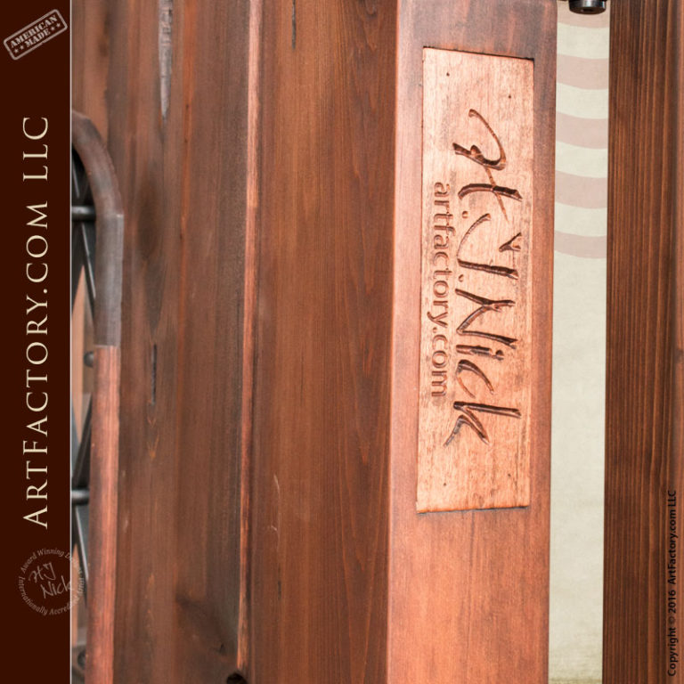 Fine Art Fortress Door: With Blacksmith Hand Forged Iron Hardware