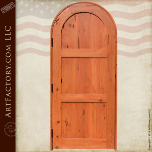 Classic Three Panel Door - Solid Arched Castle Doors