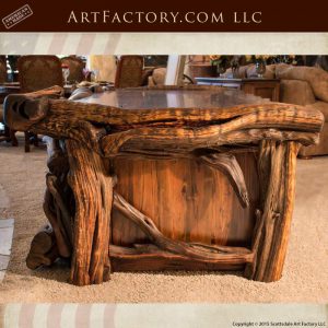 Custom Log Style Executive Desk: Fine Art Wild Wood Desk