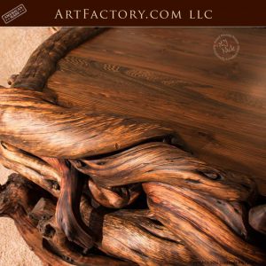 Custom Log Style Executive Desk: Fine Art Wild Wood Desk