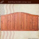 Custom Bell Curve Wooden Gate: Handmade By Master Craftsmen