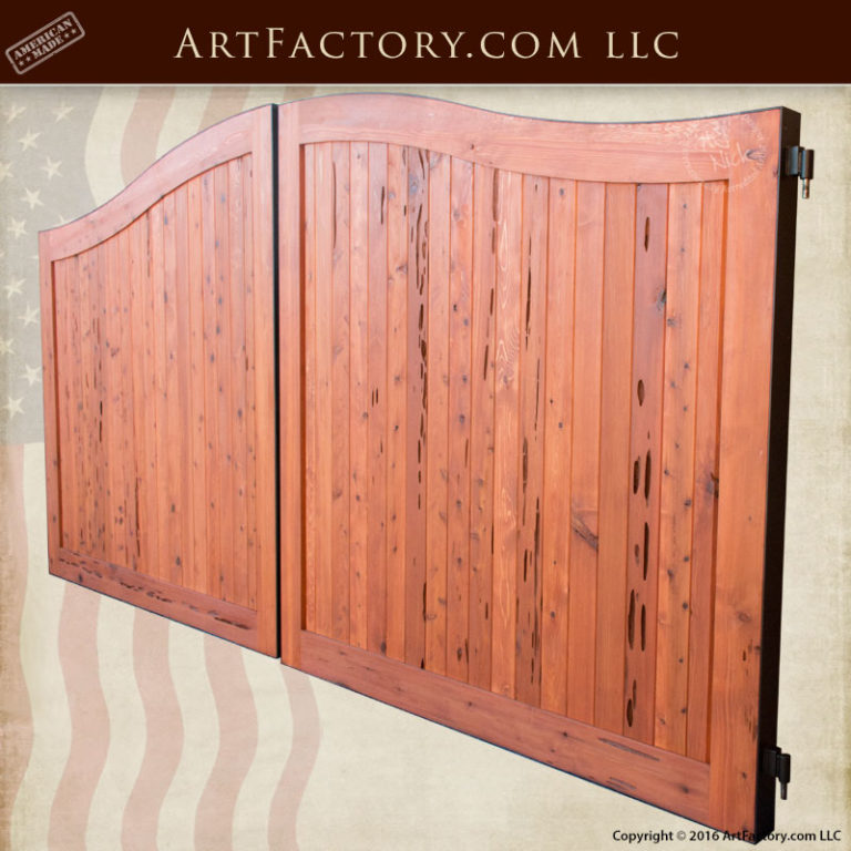 Custom Bell Curve Wooden Gate: Handmade By Master Craftsmen