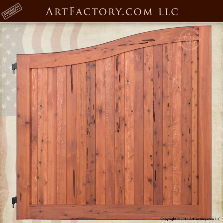 Custom Bell Curve Wooden Gate: Handmade By Master Craftsmen