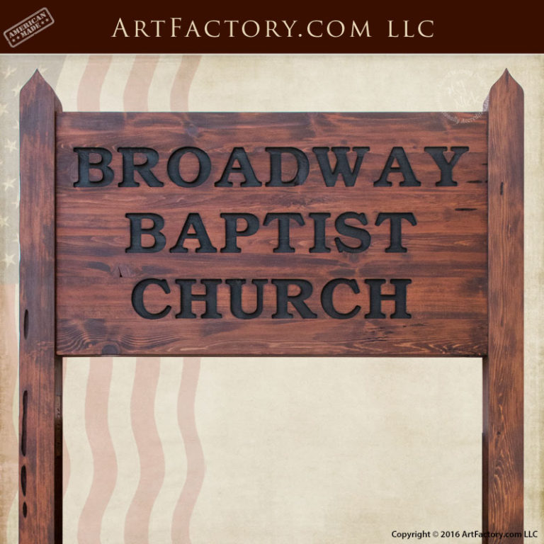 Custom Outdoor Wood Signs Exterior Church Signage