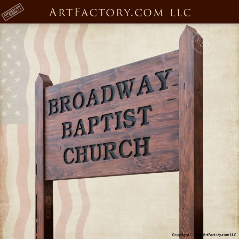 Custom Outdoor Wood Signs Exterior Church Signage