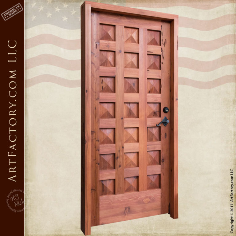 Pyramid Panel Grand Entrance Door: Includes Hidden Speakeasy Portal