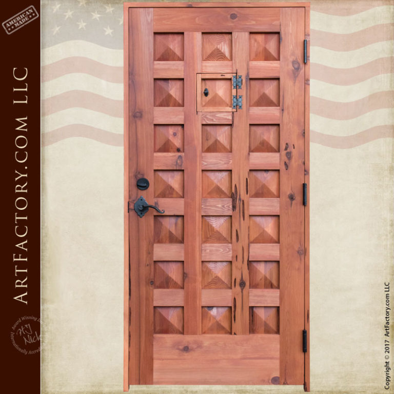 Pyramid Panel Grand Entrance Door: Includes Hidden Speakeasy Portal