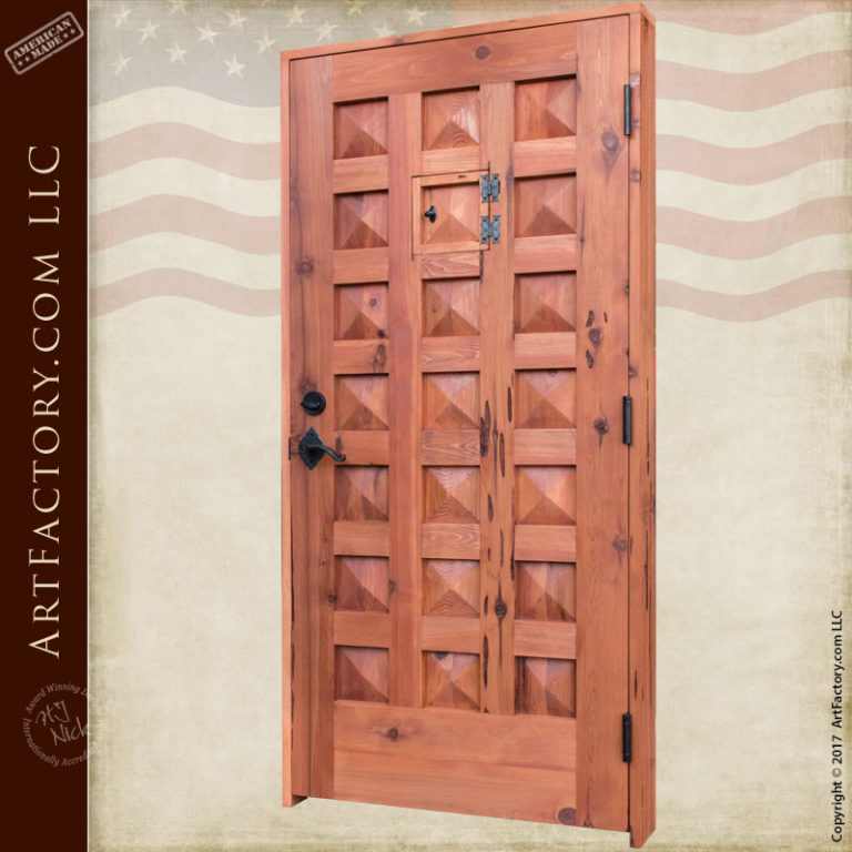 Pyramid Panel Grand Entrance Door: Includes Hidden Speakeasy Portal